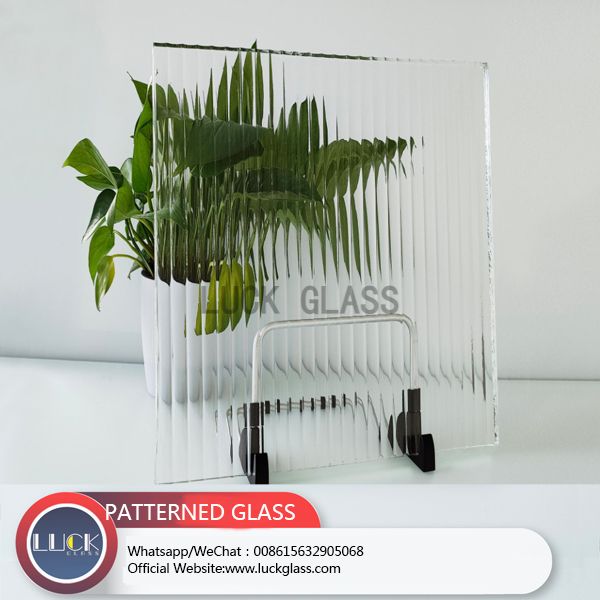 Decorative Transparent Tempered Ribbed Reeded Moru Wave Fluted Glass ...